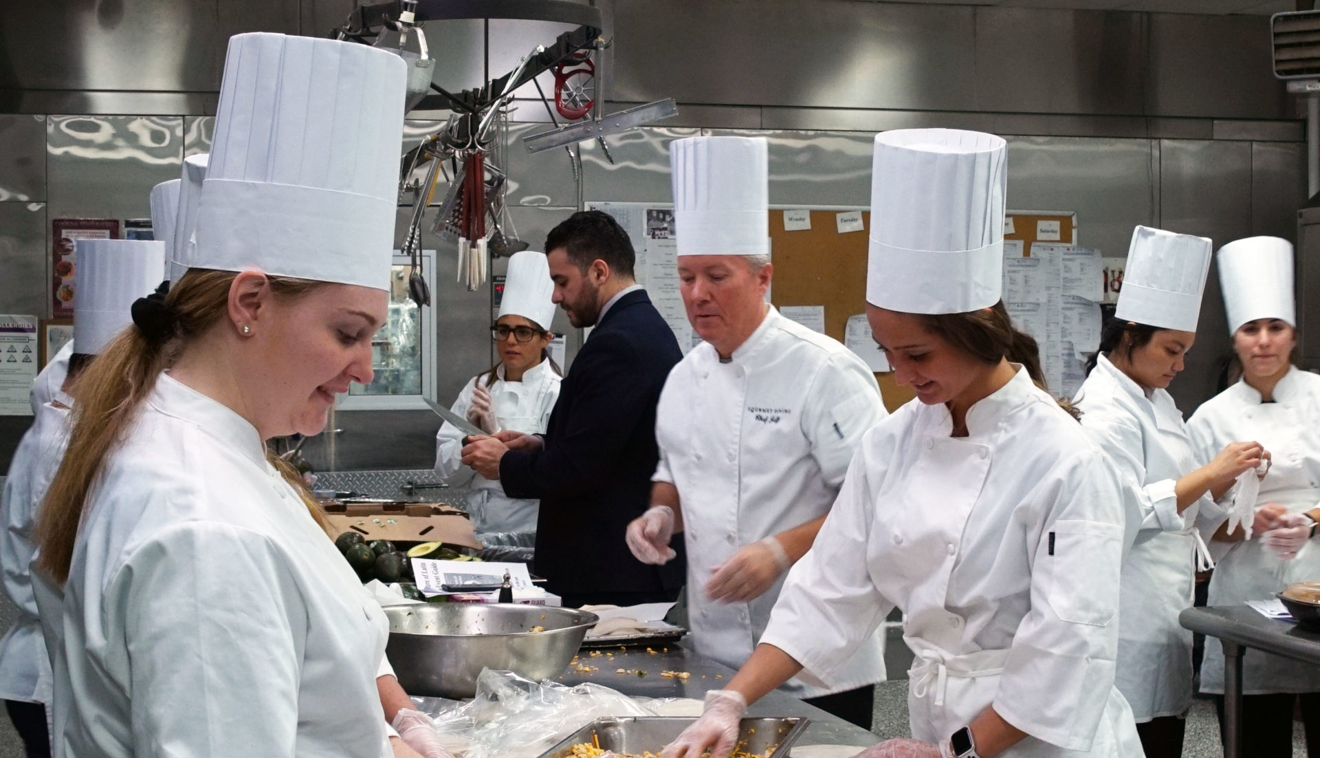 Chef hats on! Hospitality students learn food preparation in FDU's ...
