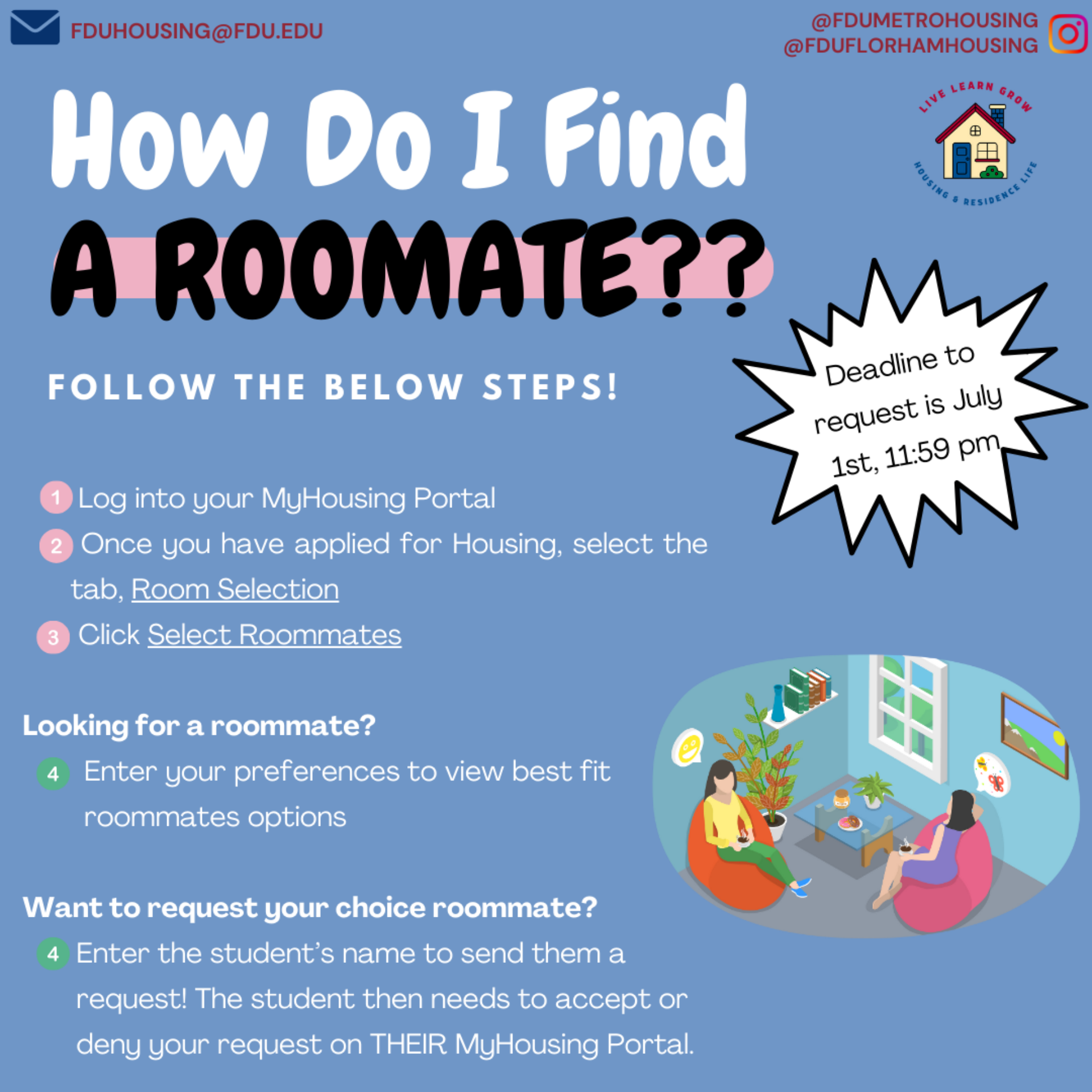 Requesting a Roommate | Fairleigh Dickinson University